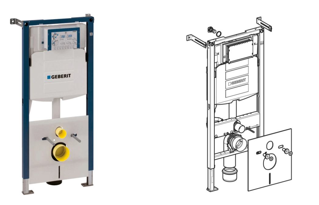 Splakovalnik vgradni Geberit Duofix, 112 cm