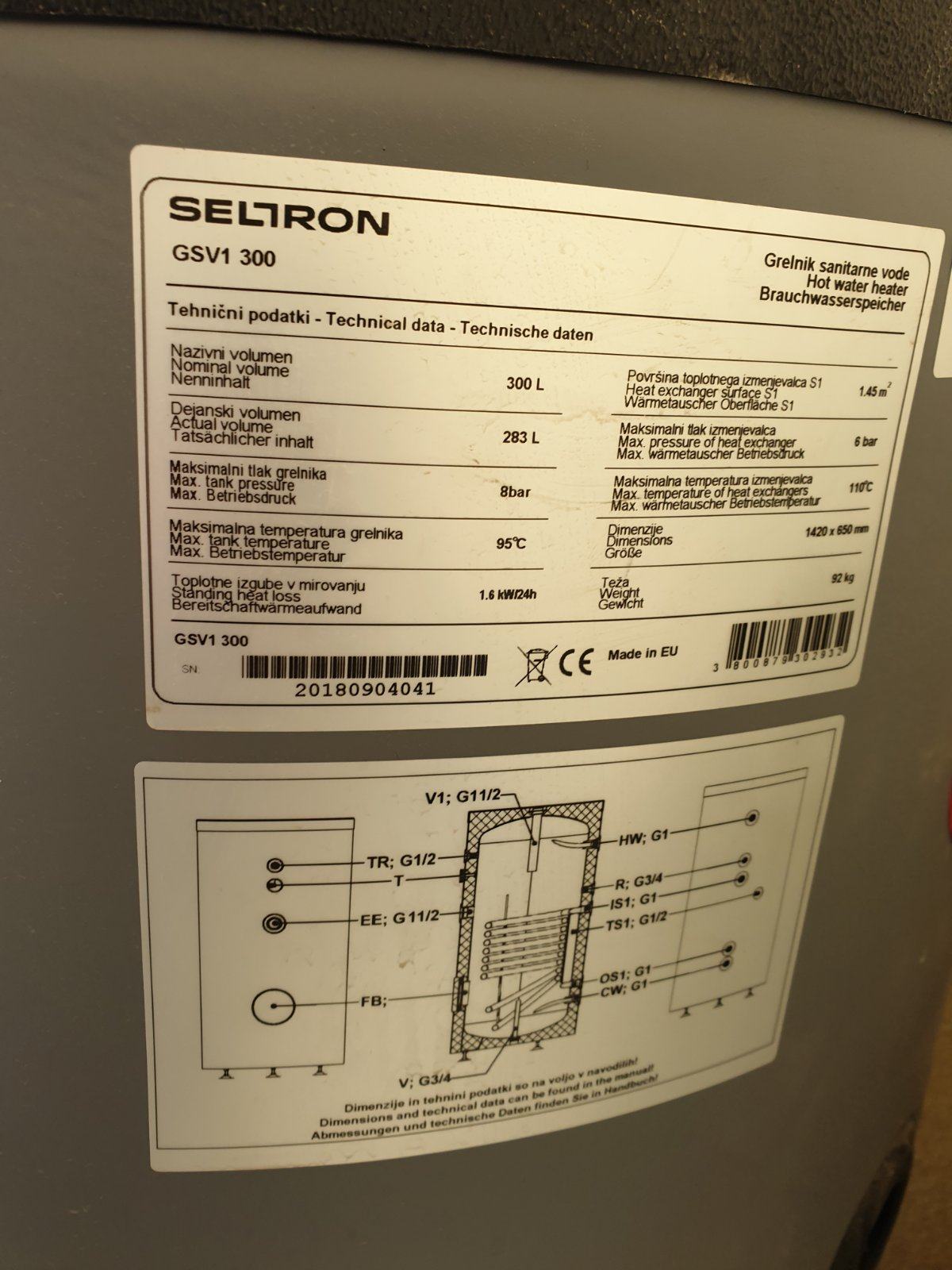 Bojler Seltron 300 L