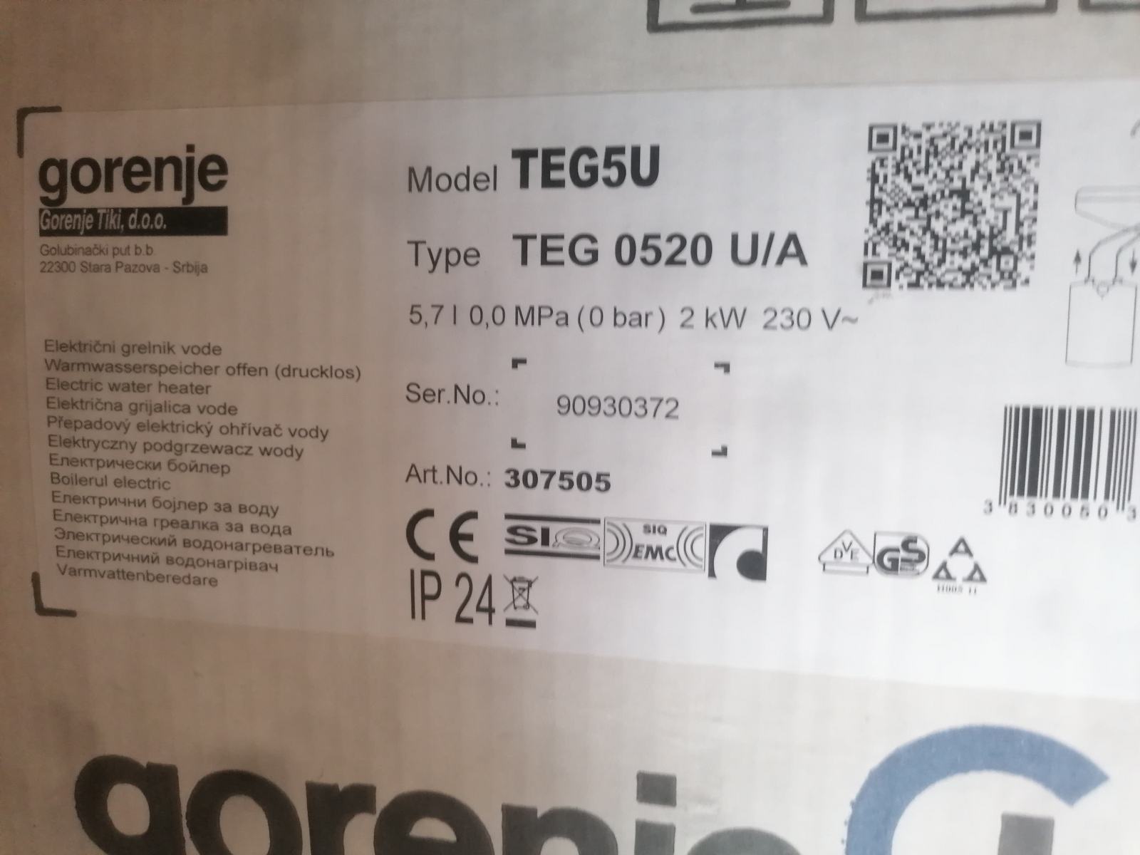 Gorenje TIKI TEG5U