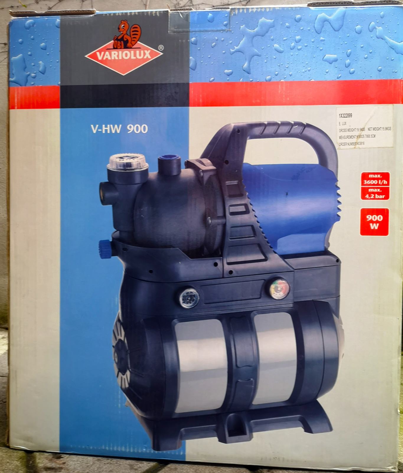 Črpalka za sanitarno vodo (hidrofor) Variolux V-HV 900