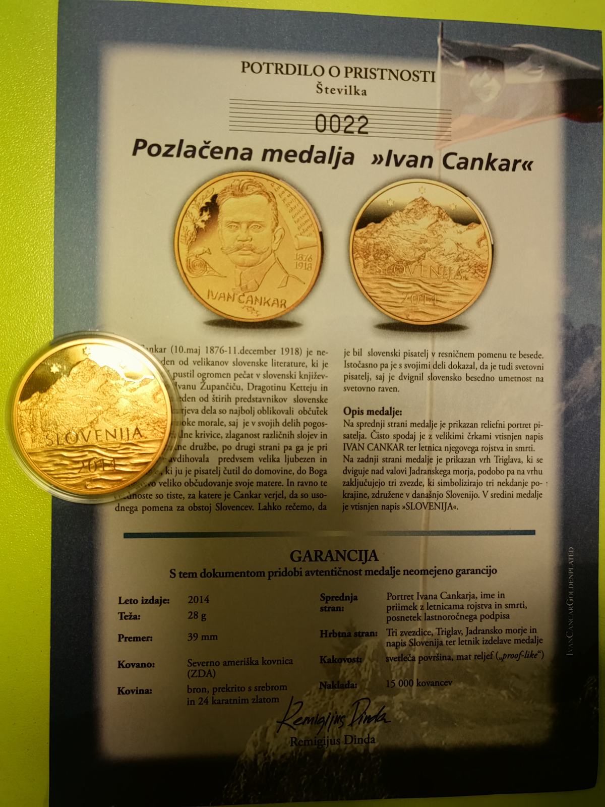 Ivan Cankar medalja