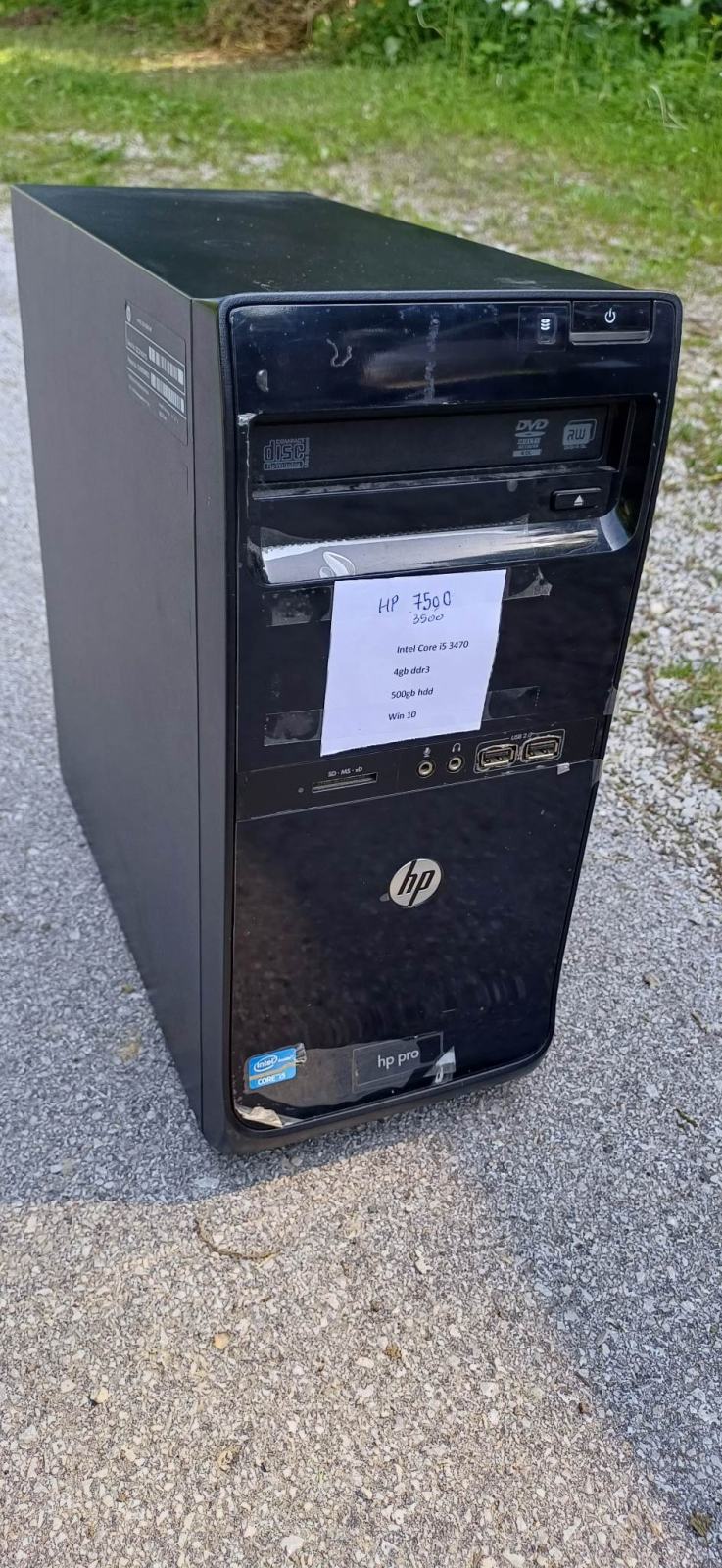 HP 3500 PRO MT:Core i5 3470,4/8GB DDR3,500gb hdd,dvdrw,win10