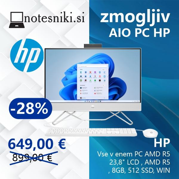 HP Pavilion AiO 24 AMD R5 – ALL IN ONE PC – AKCIJA