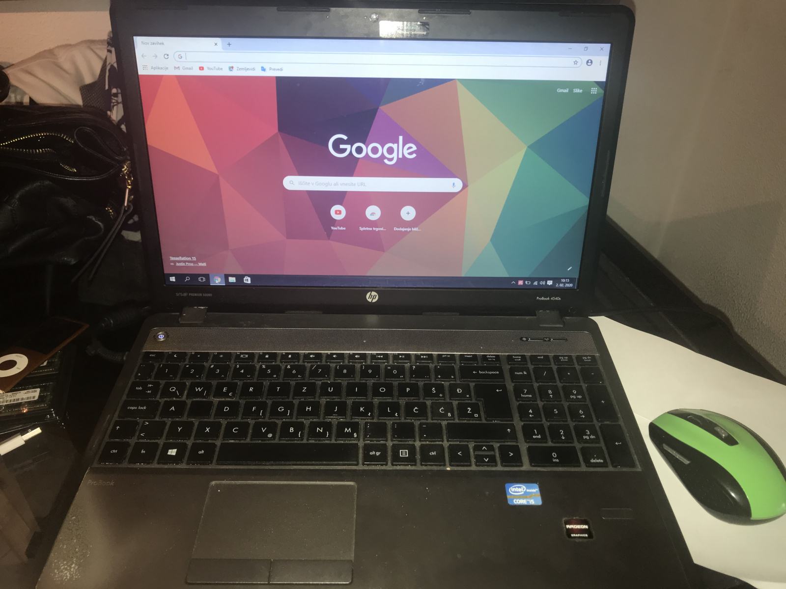 HP Probook 4540s, Core i5-3210M CPU @ 2.50GHz, 750gb SSD