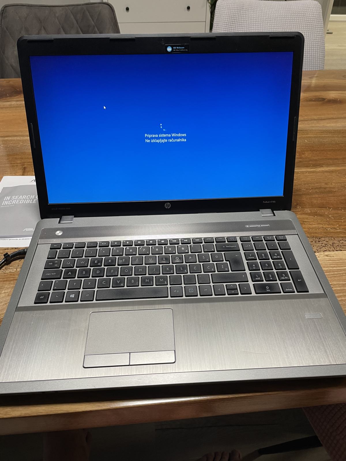 HP ProBook 4740s i5, 6GB ram, 500GB SSD, HD 7650M, 17”, Win10 Pro