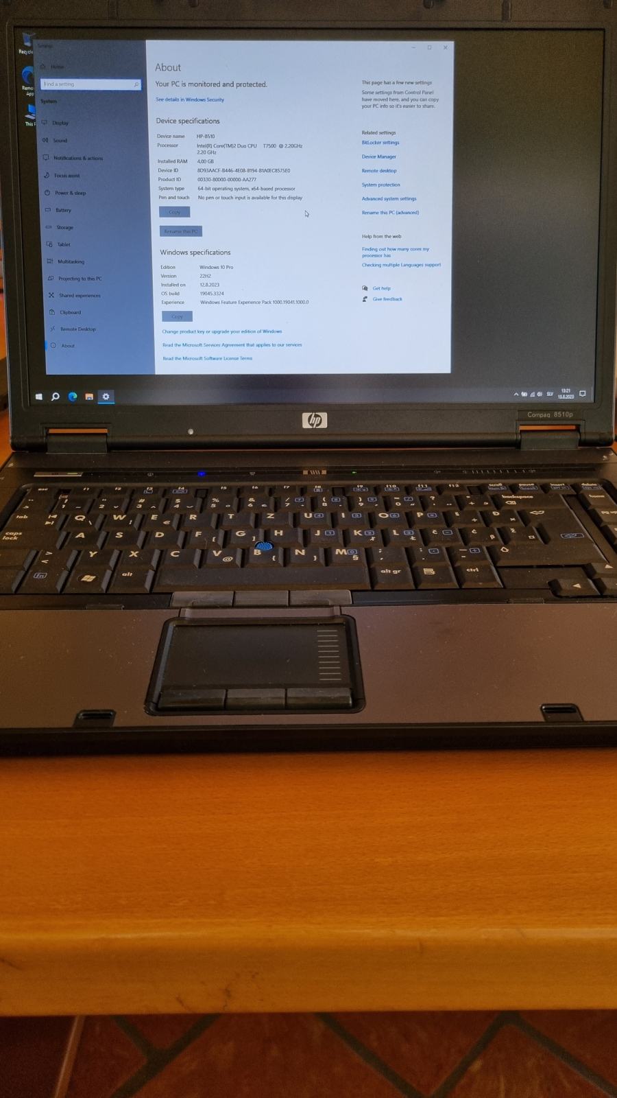Prenosni računalnik HP 8510p