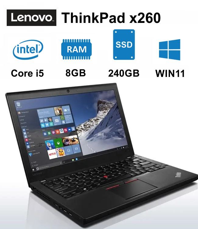 Lenovo Notebook ThinkPad x260 i5-6300U | 8GB DDR4 | 240GB SSD | 12,5