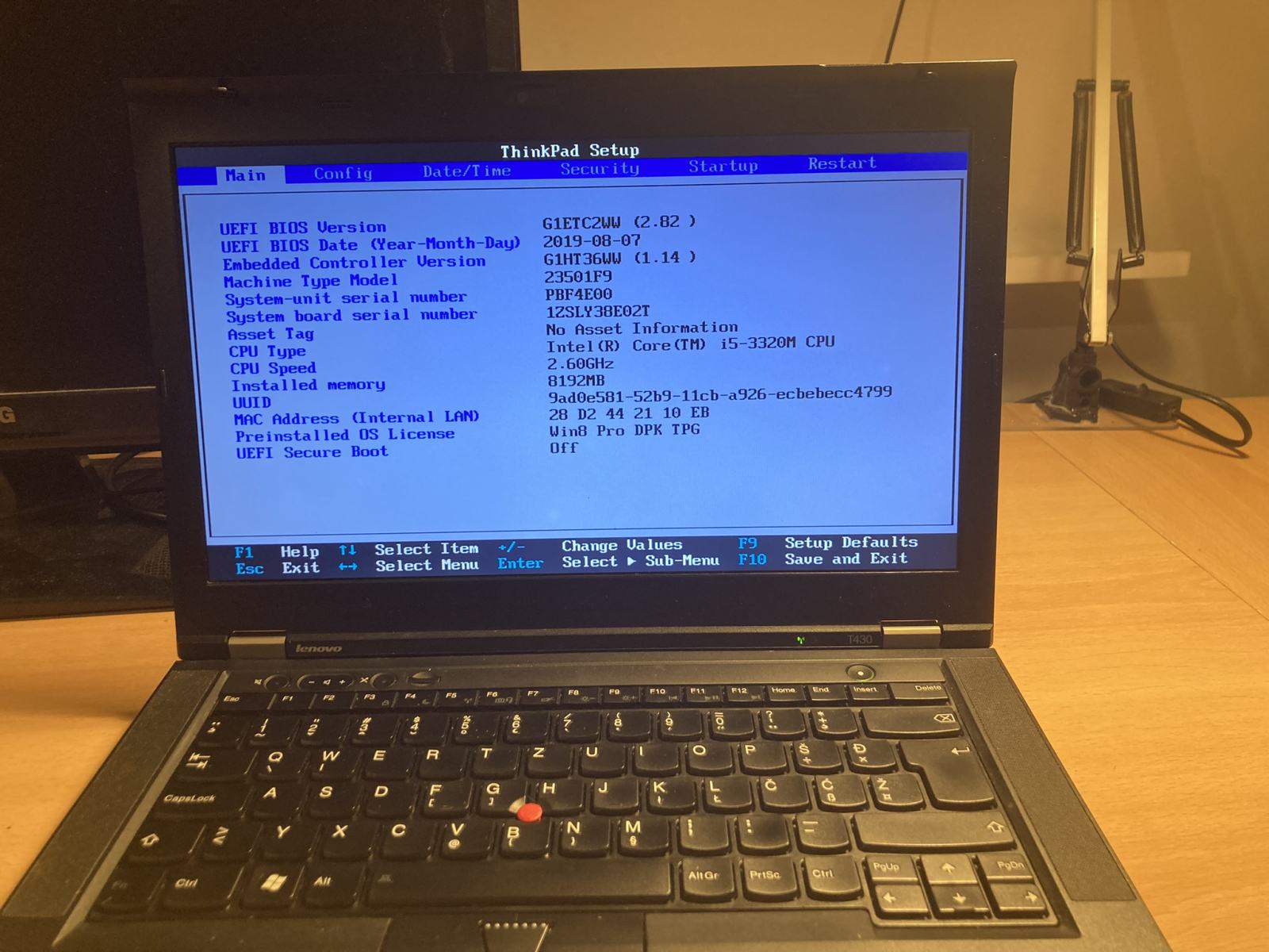 Lenovo Thinkpad T430 i5-3320m / 8GB / 256SSD / WIN10 / 14