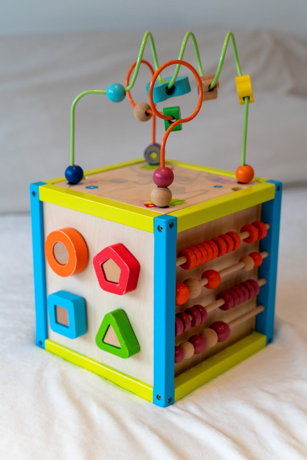 Lesena didaktična kocka - wooden didactic cube