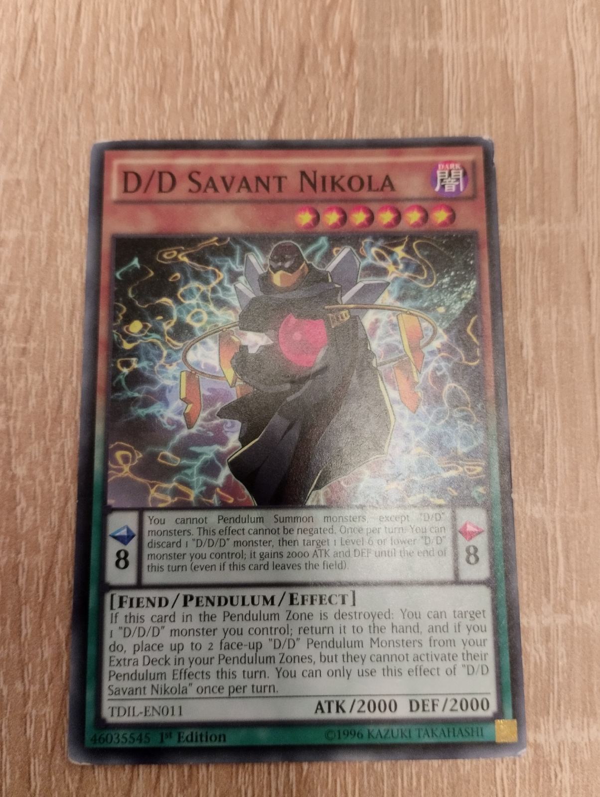 Yu-Gi-Oh KARTA D/D Savant Nikola. Prodam za 1€.