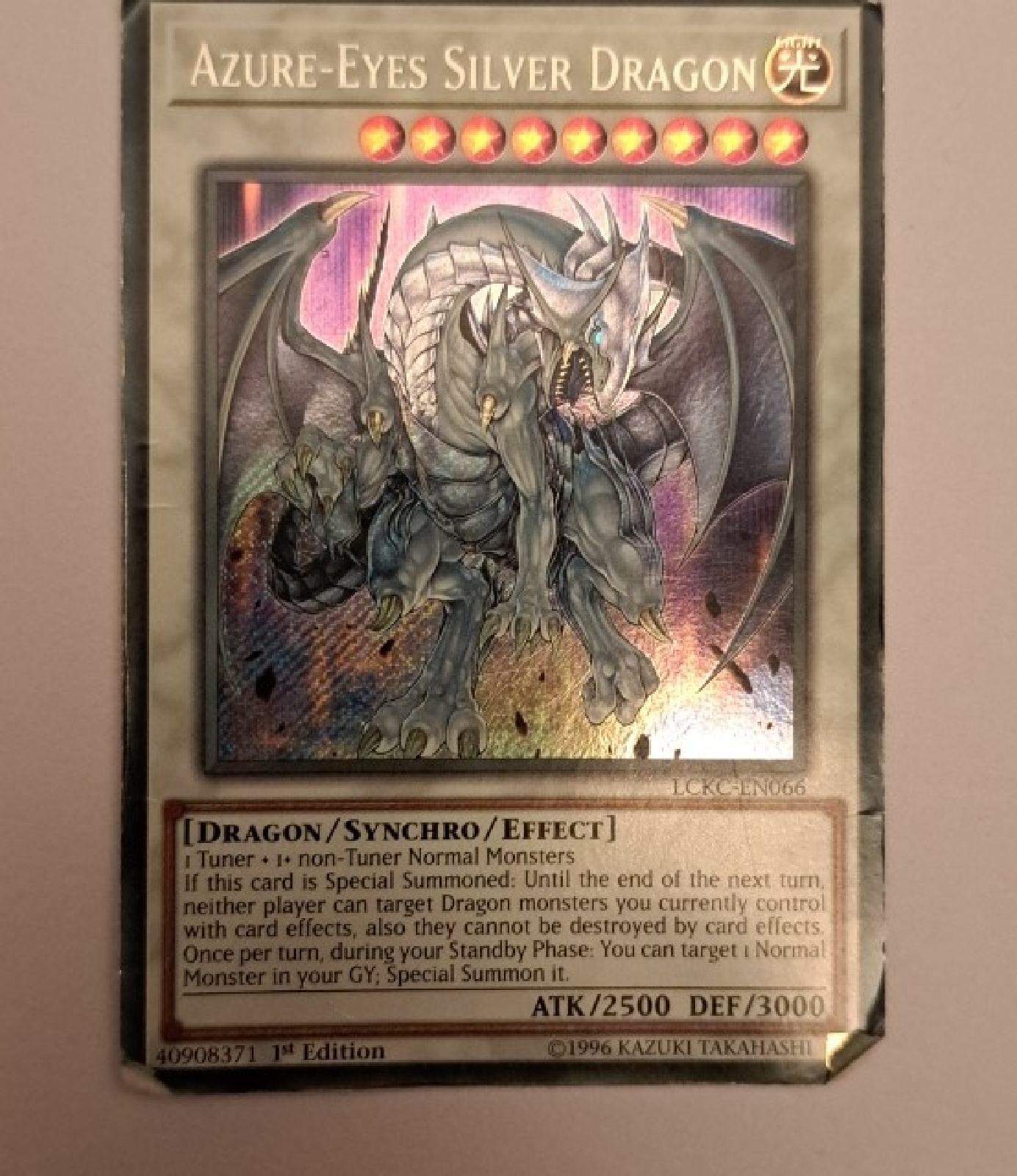yugioh karta azure eyes silver dragon