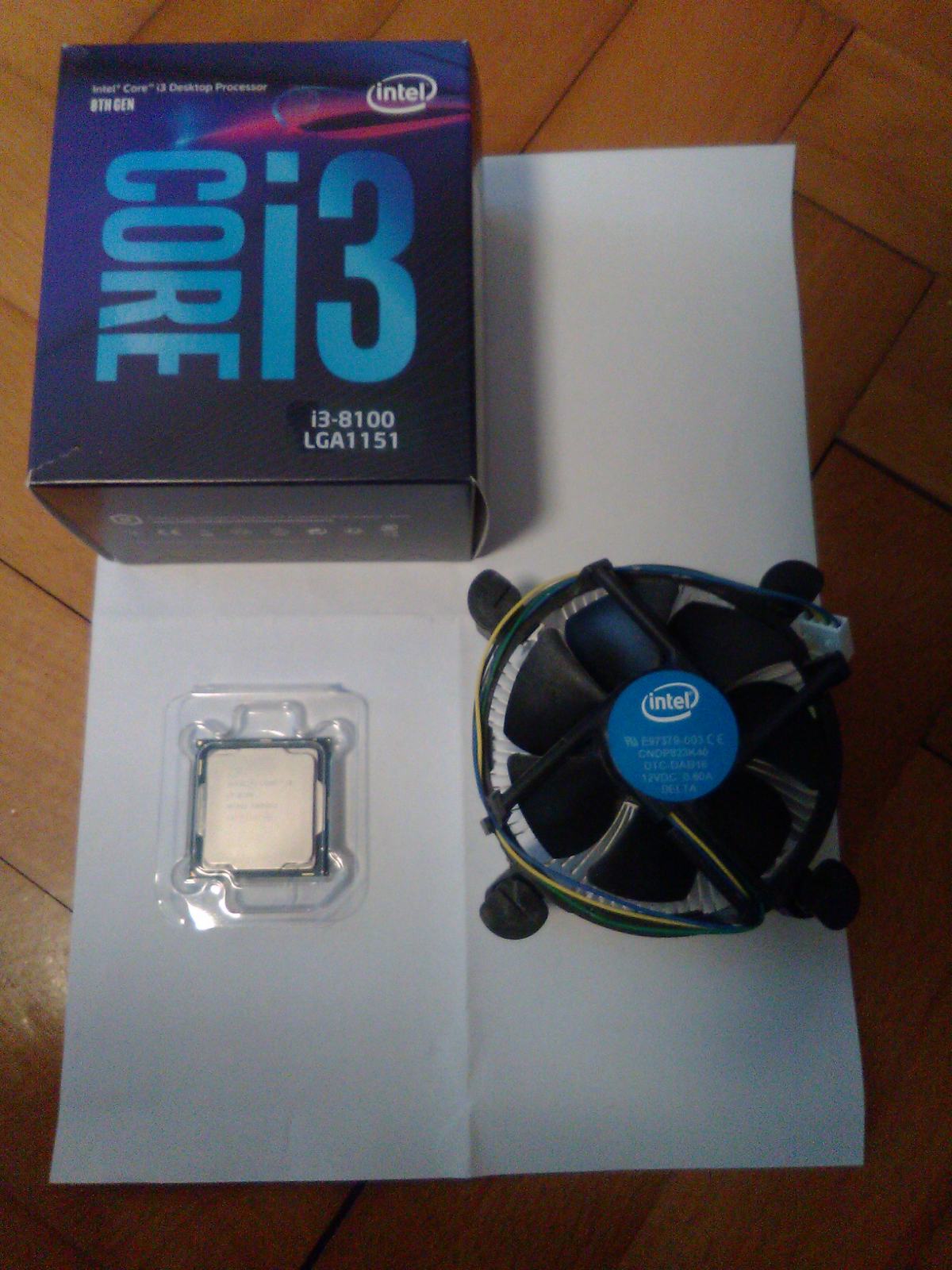 Intel Core i3-8100 (4 jedra, 3,6 ghz, LGA 1151)