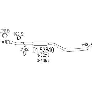 Izpuh 3445876 - Volvo Seria 400 88-96, srednji lonec