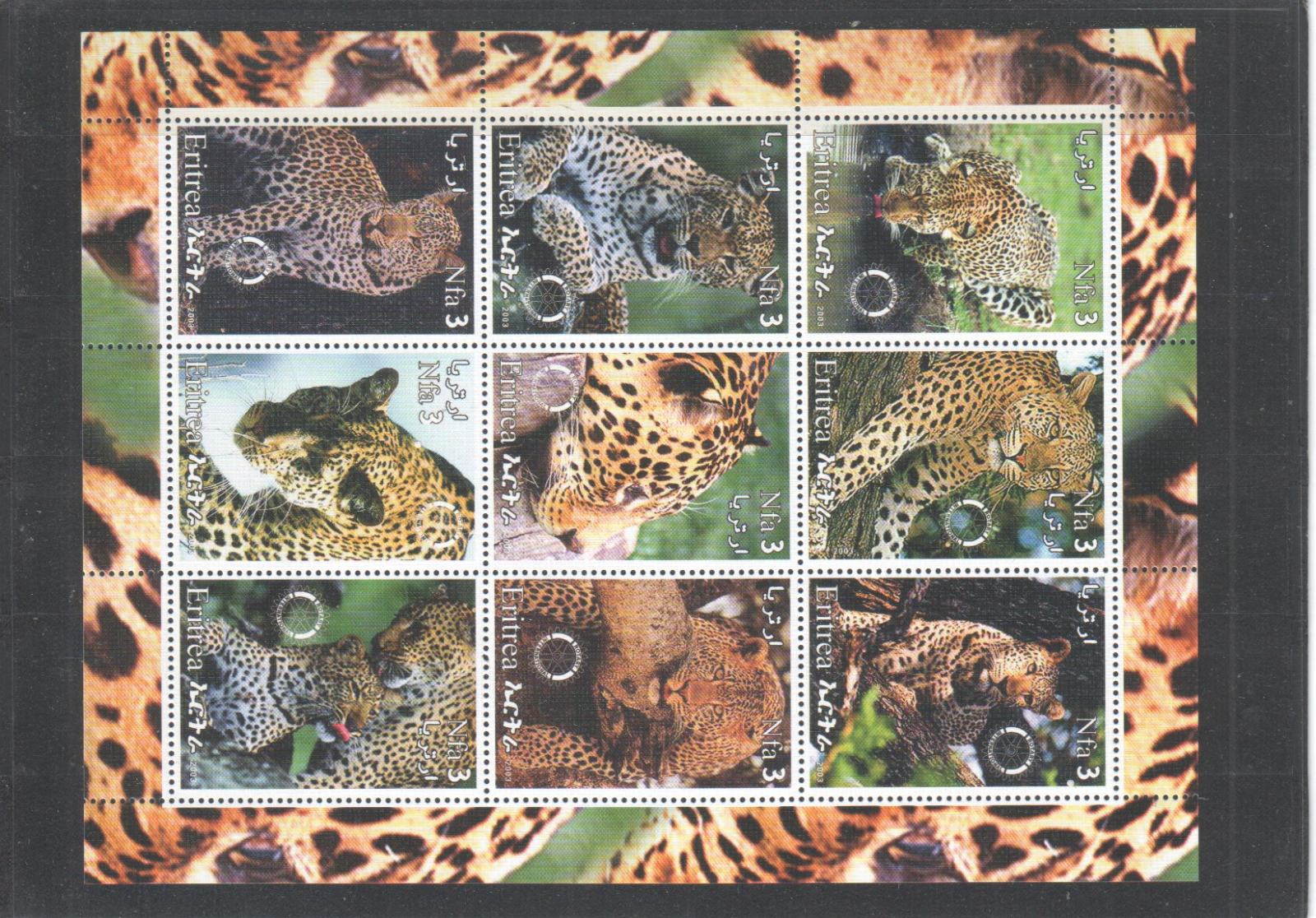 ERITREJA - MAČKE, TIGER, LEOPARD - serija 9 znamk**- (msmk)