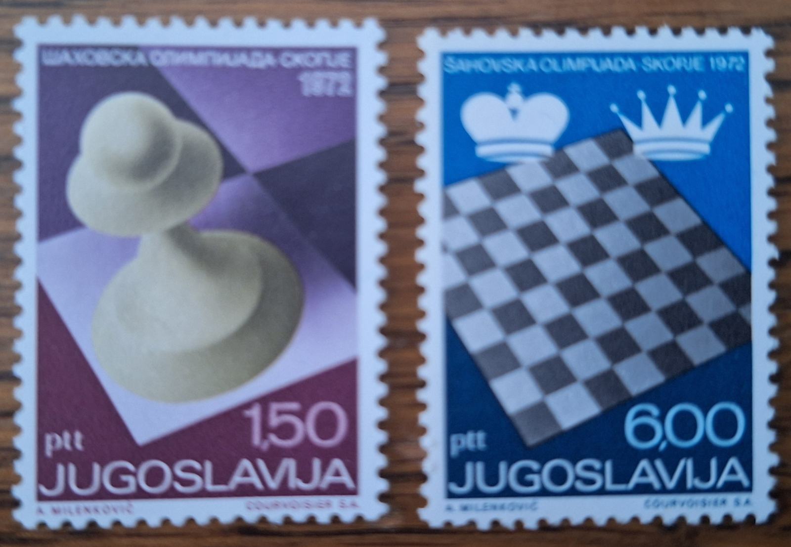 JUGOSLAVIJA 1472 - 1473 Šah Skopje 1972 čista serija ** (max)