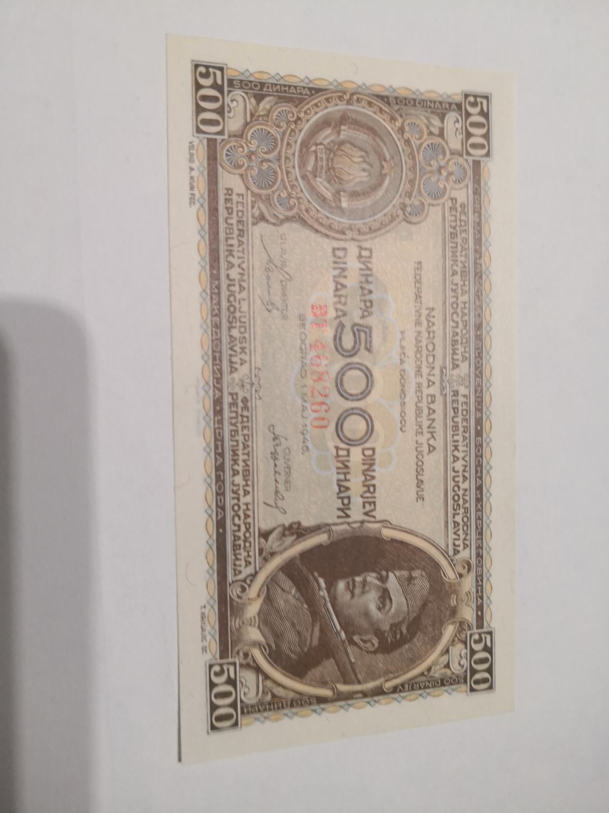 500 din 1946 UNC