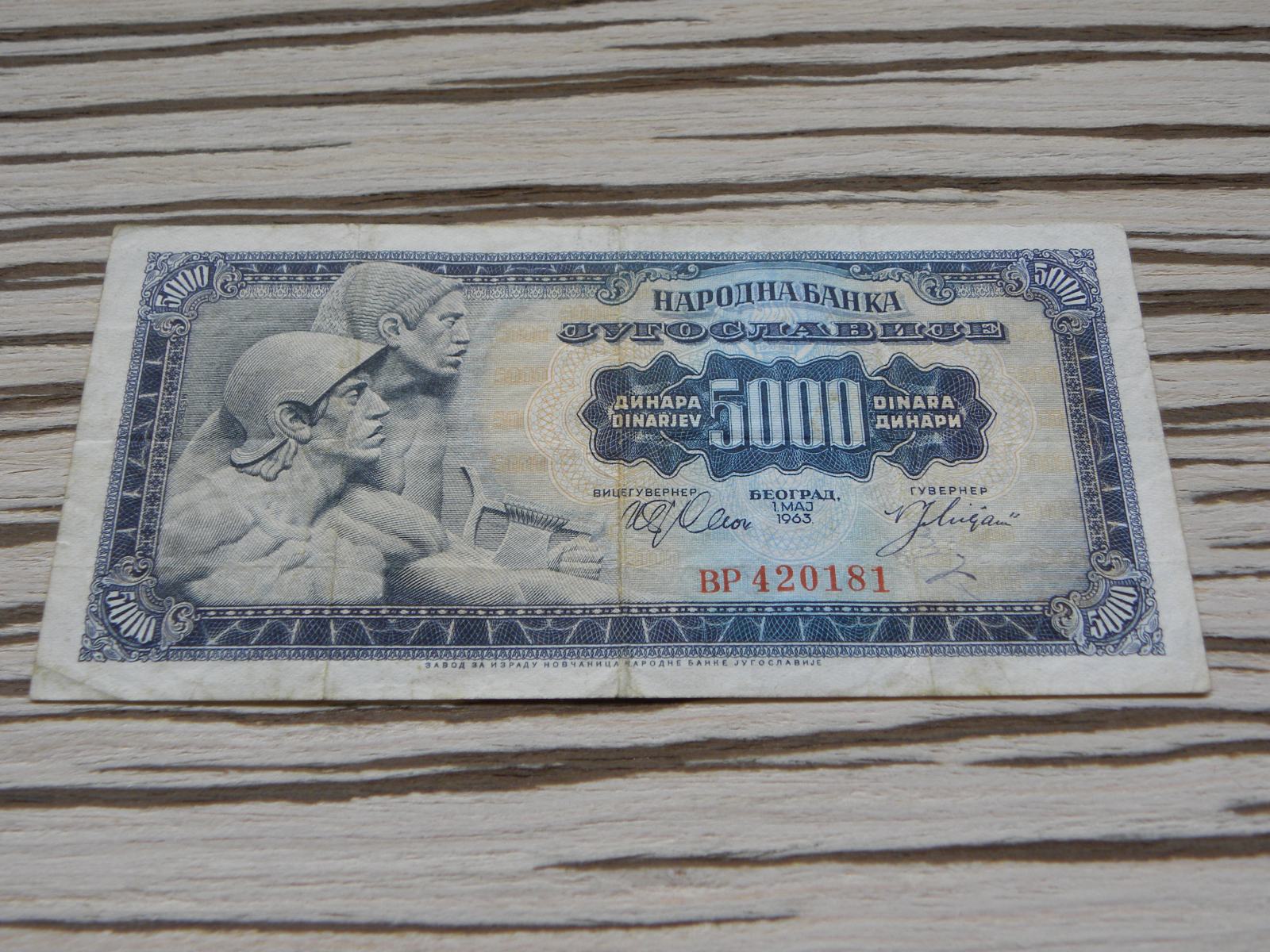 Jugoslavija 5000 dinara 1963