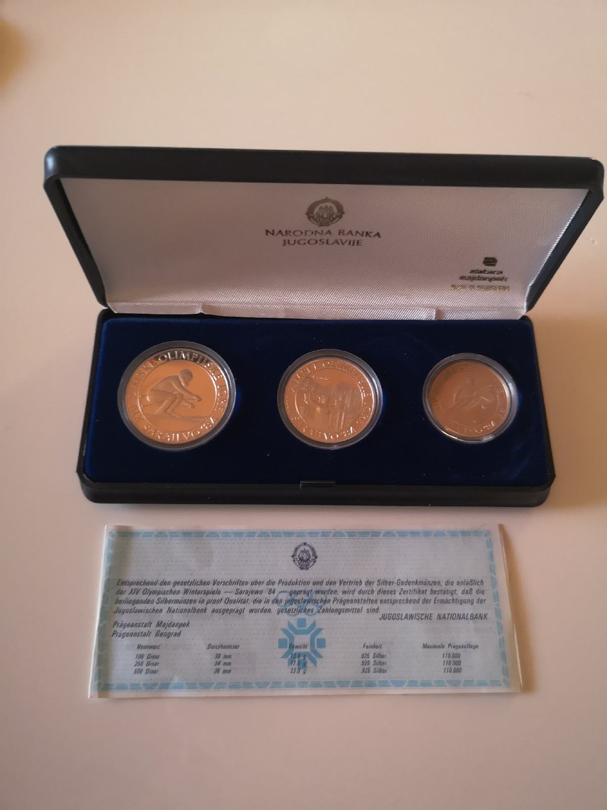 3x SREBRNIKI OLIMPIJSKE IGRE SARAJEVO 1984