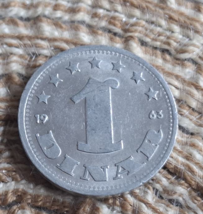 Kovanec Kovanica 1 dinar 1963. Jugoslavija