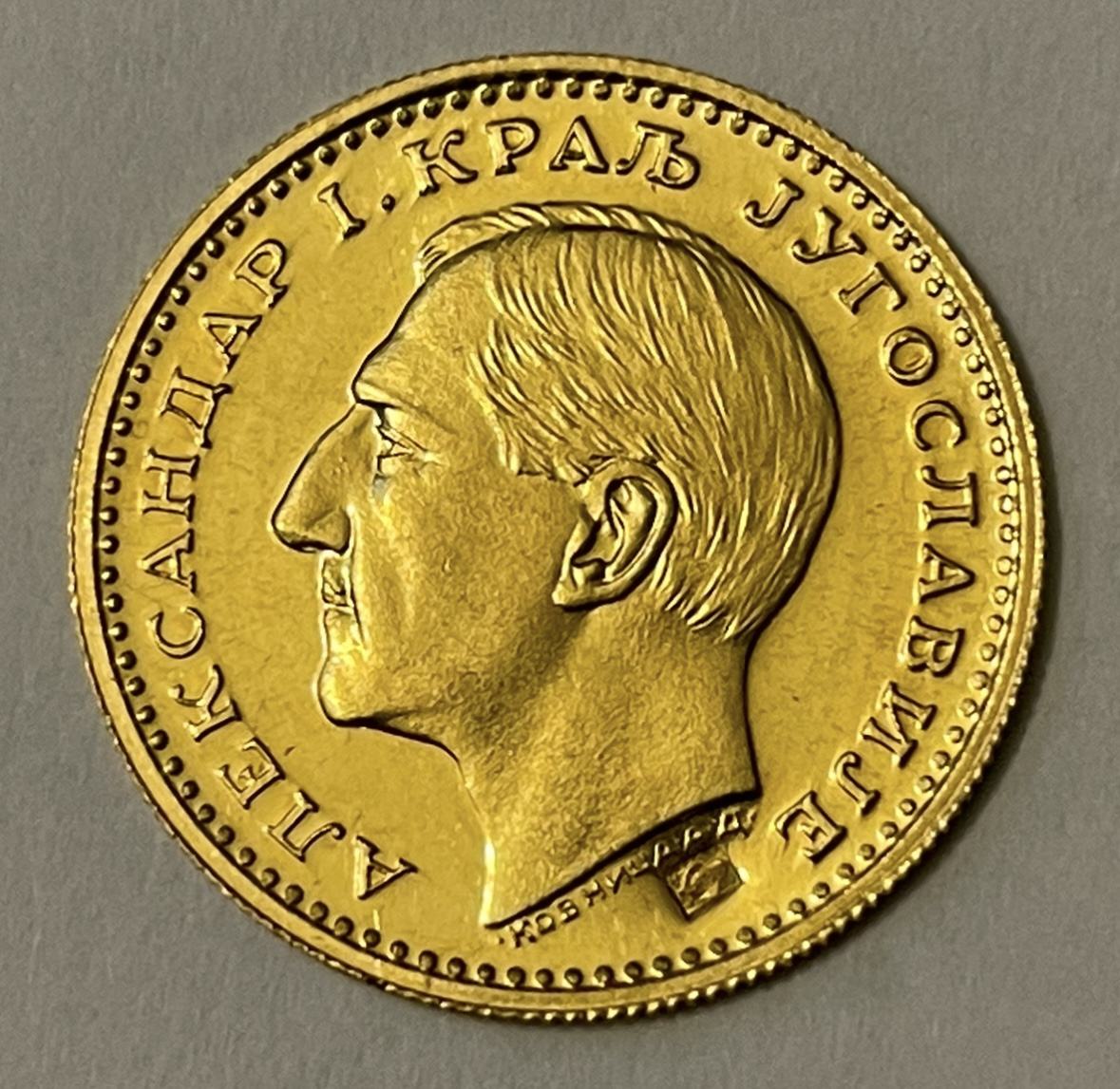Zlatnik 1 dukat 1931 - Aleksandar I. kralj Jugoslavije UNC