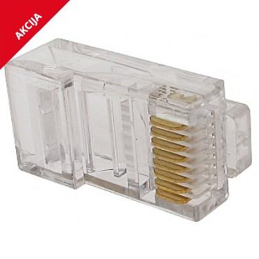 RJ45 KONEKTOR UTP ZA MEHKI KABEL / 100KOM