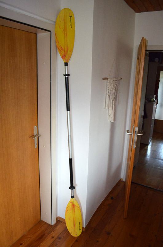 Veslo (dvodelno, sestavljivo) za kajak, kanu ali sup