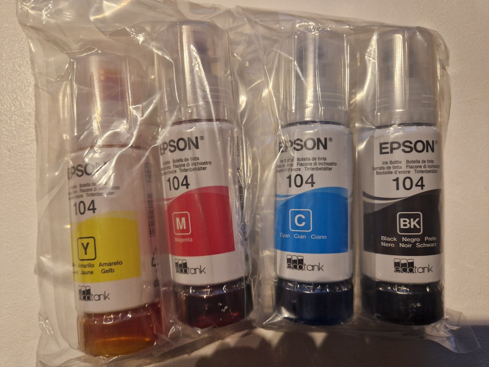 Komplet črnil Epson 104 black/cyan/magenta/yellow za EcoTank