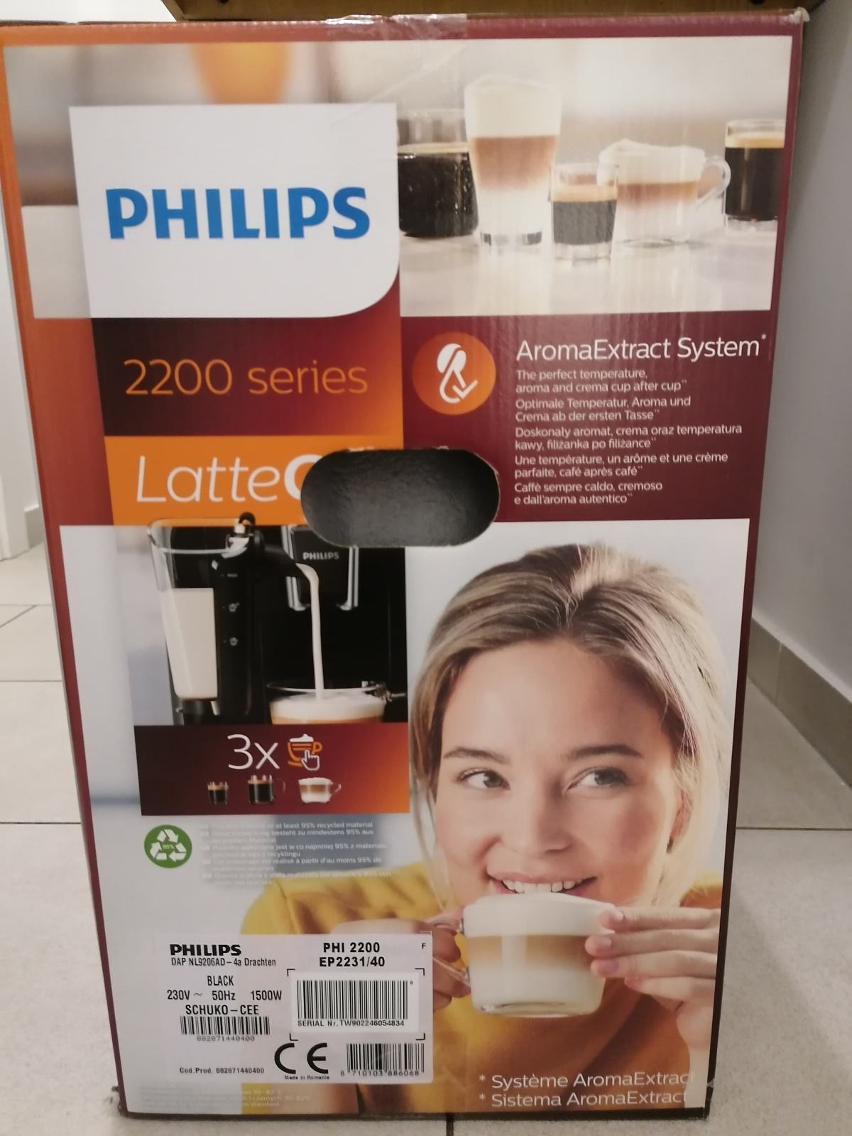 Philips EP2231/40 nov zapakiran