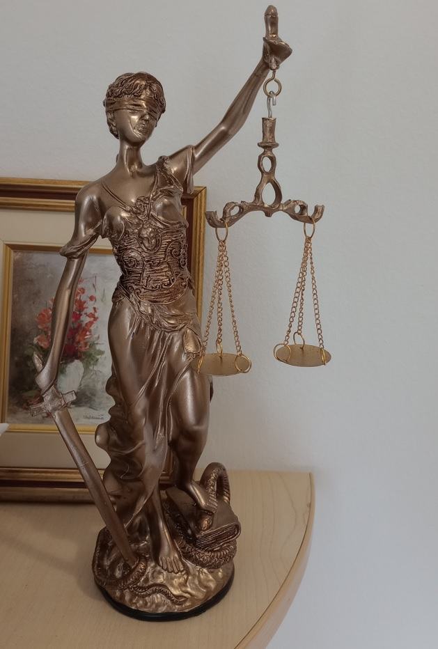 Kip justicija iustitia boginja pravice