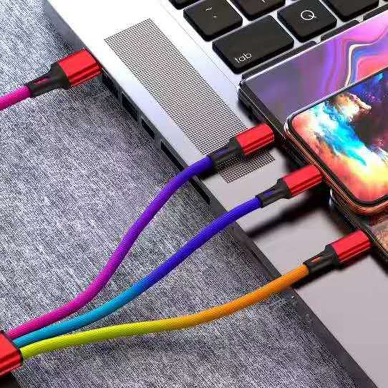 USB PODATKOVNI POLNILNI KABEL ZA TELEFONE 3 V 1