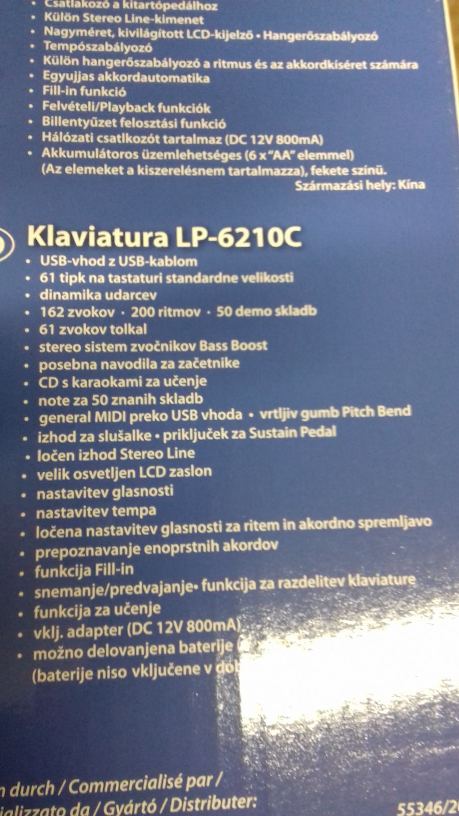 klaviatura lp 6210 c