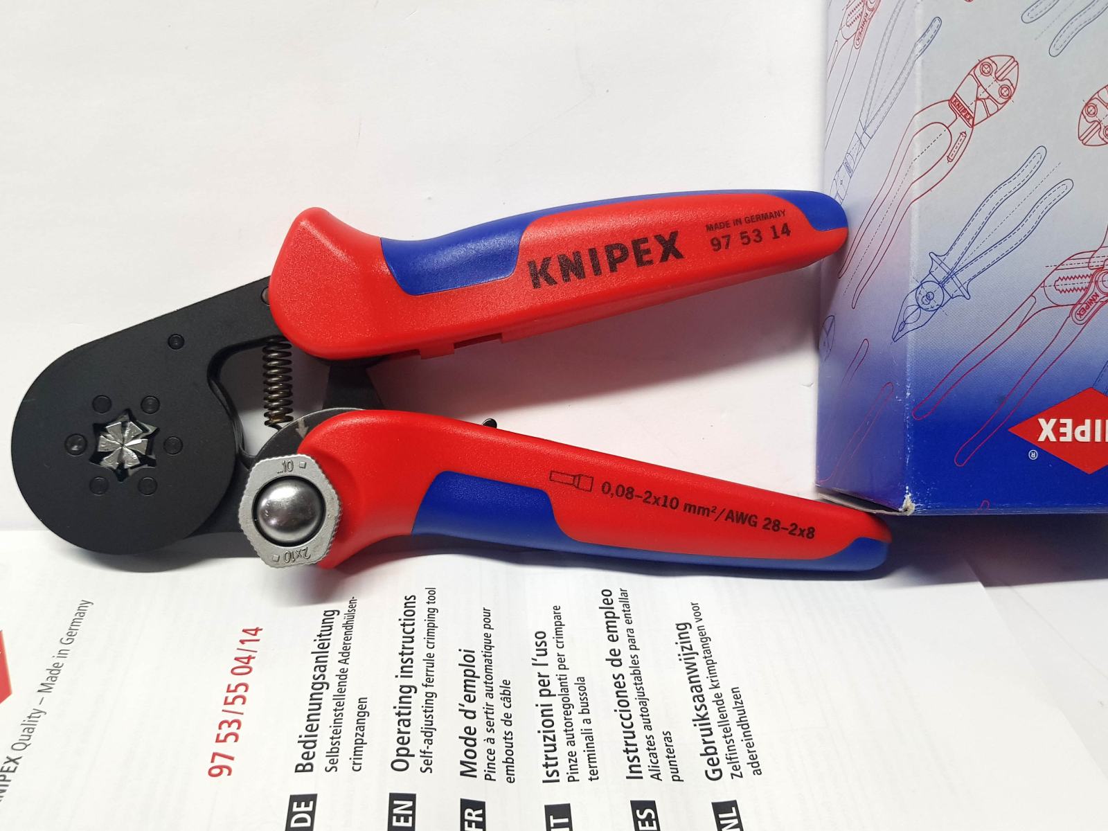 Klešče za stiskanje votlic 0.08 do 10 mm Knipex 97 53 14