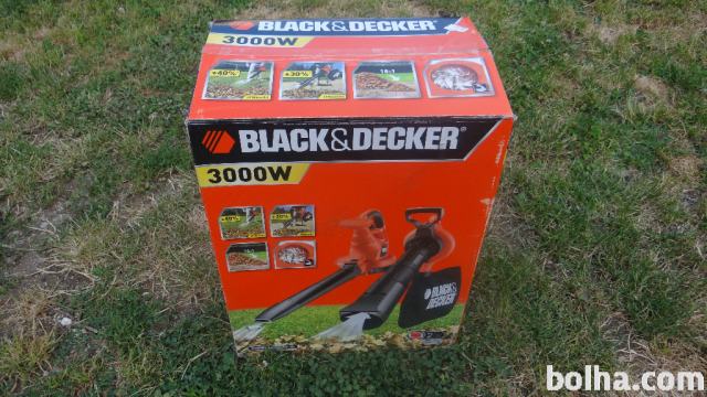 Black+Decker električni vrtni sesalnik/pihalnik/drobilec 3v1
