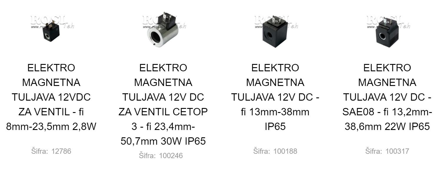 ELEKTROMAGNETNE TULJAVE 12 V