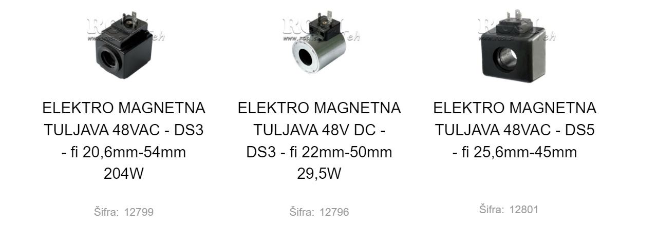 ELEKTROMAGNETNE TULJAVE 48 V