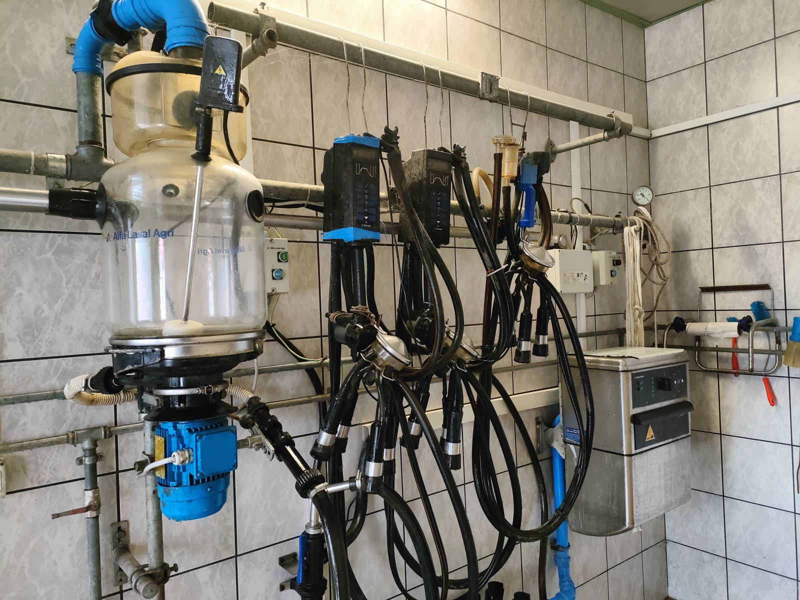 Molzni stroj Alafa laval Milkmaster / kompleten mlekovod