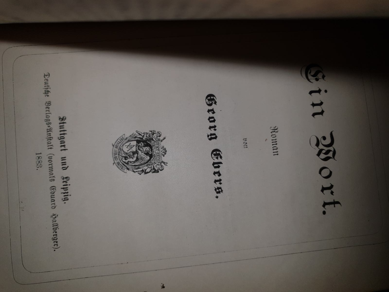 Ein Wort Georg Ebers