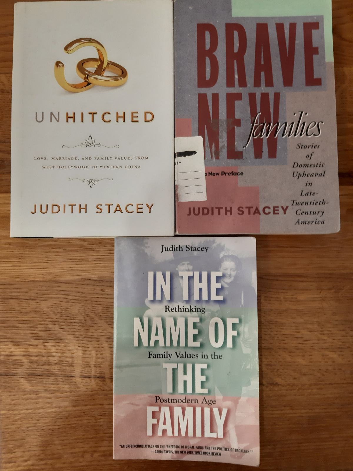 Judith Stacey Unhitched, Brawe new families, In the name of the family