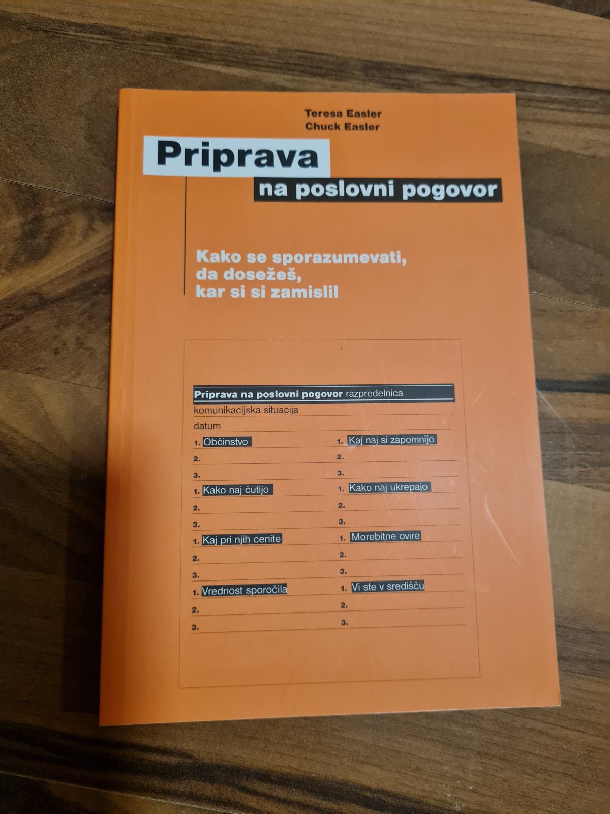 Knjiga PRIPRAVA NA POSLOVNI POGOVOR, Easler