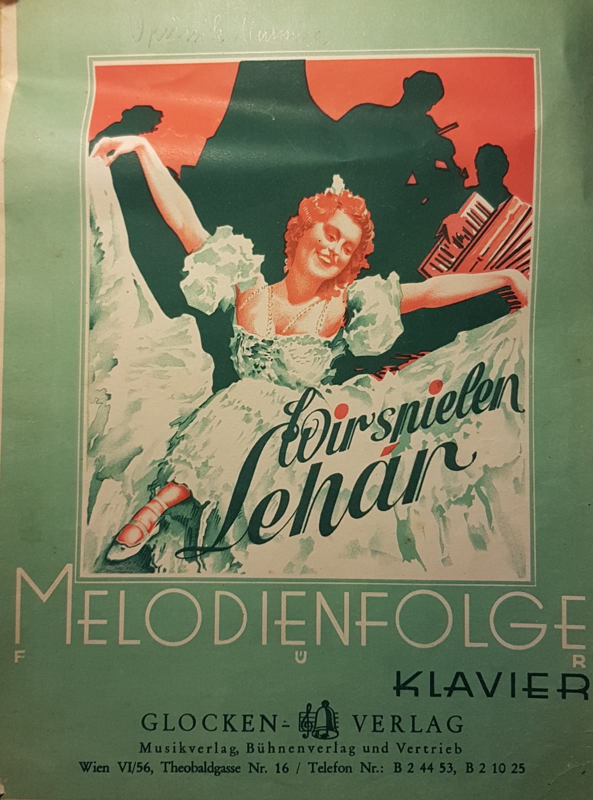 NOTE-GLASBENE ZA KLAVIR ,FRANZ LEHAR