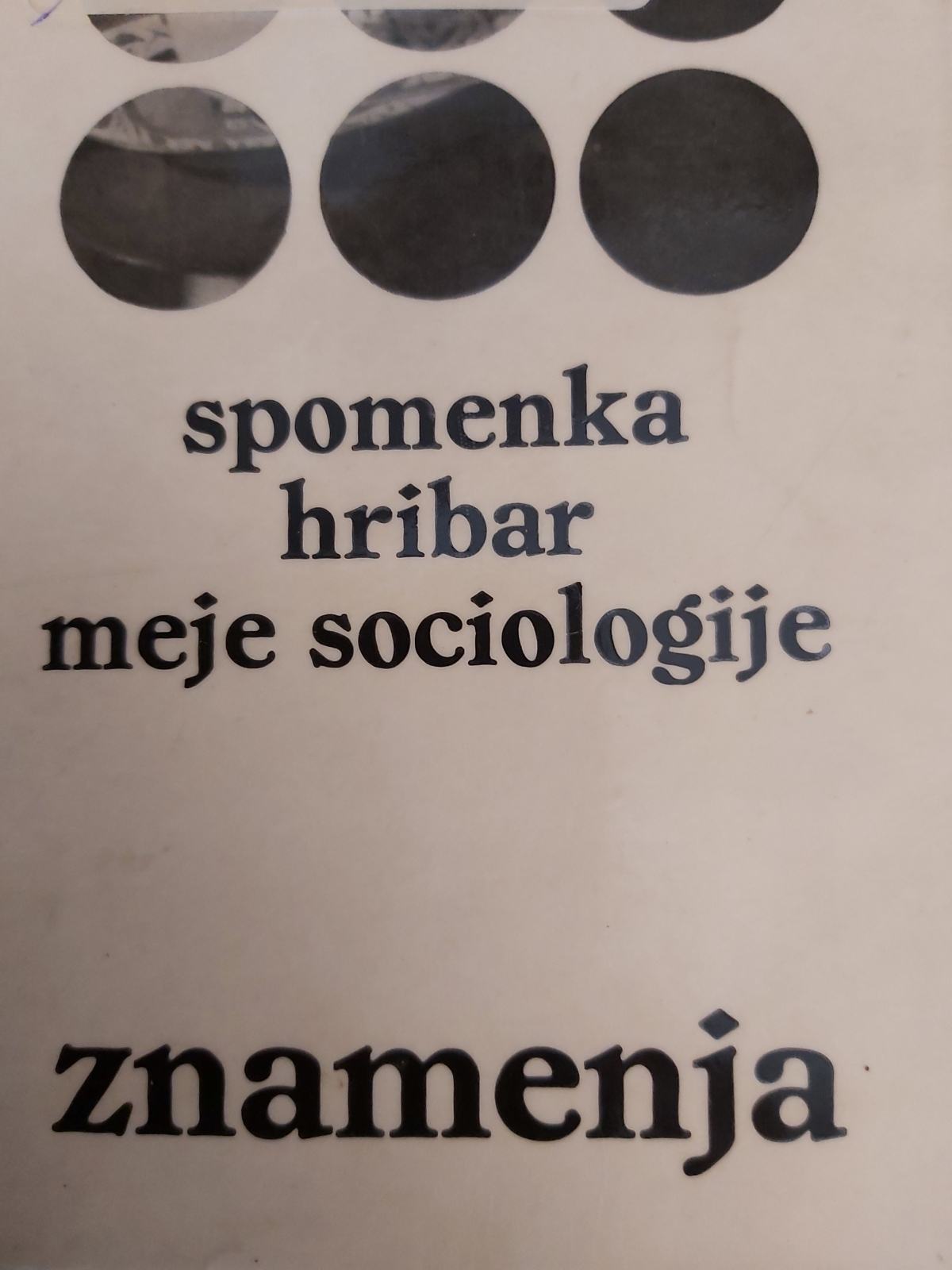 SPOMENKA HRIBAR MEJE SOCIOLOGIJE