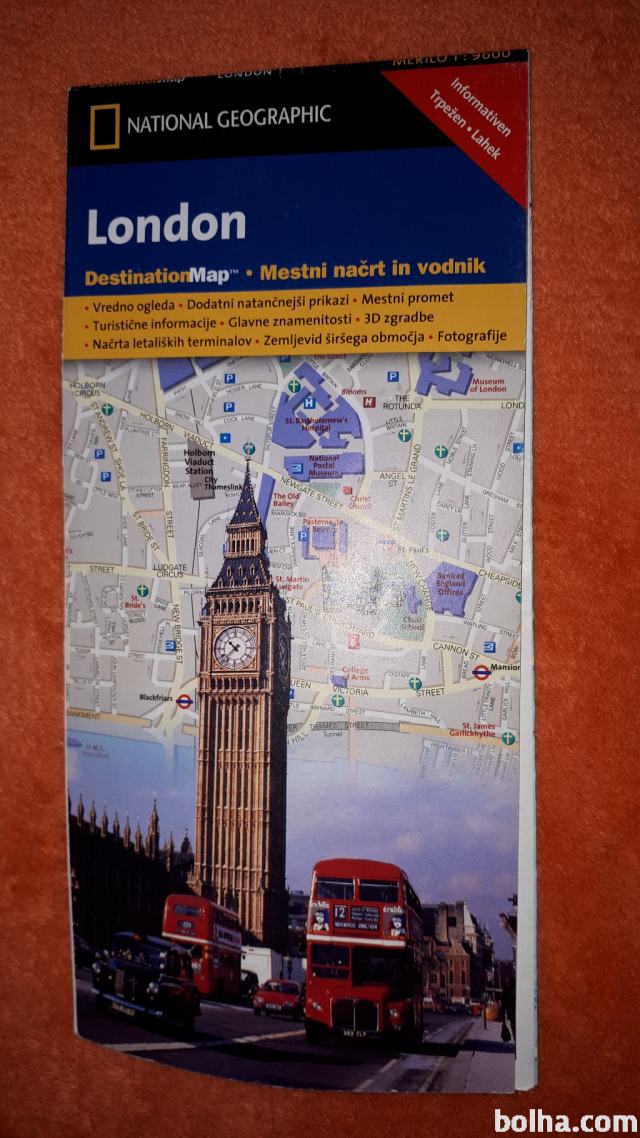 Zemljevid London National Geographic