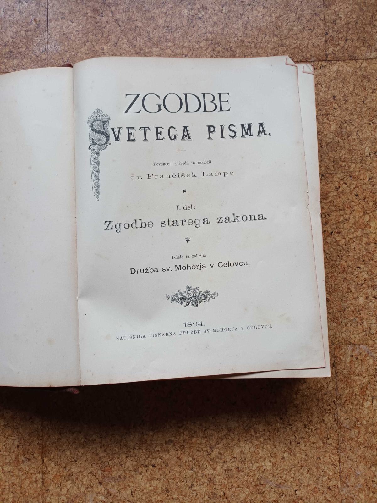 Zgodbe Svetega pisma - I. del (1894- Mohorjeva založba)