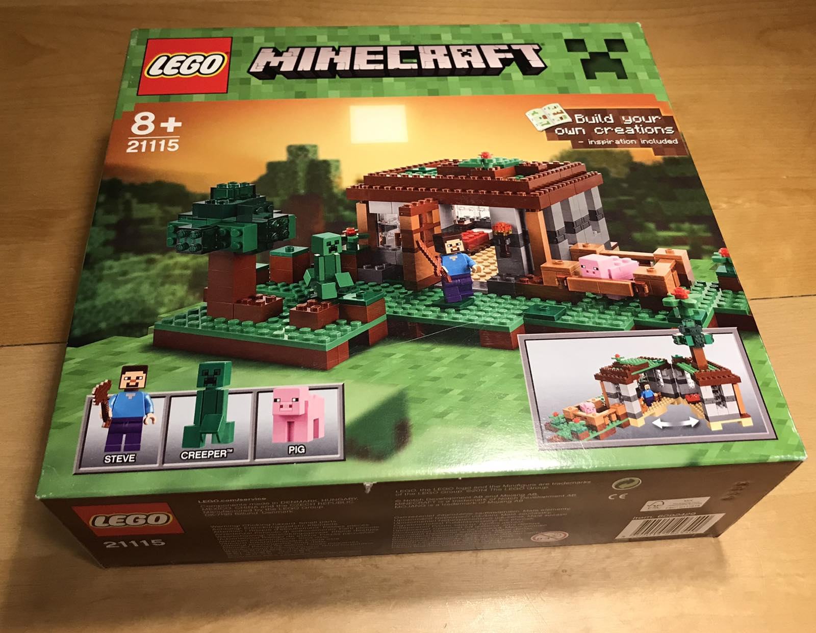 LEGO Minecraft The First Night - 21115 in Crafting Box - 21116