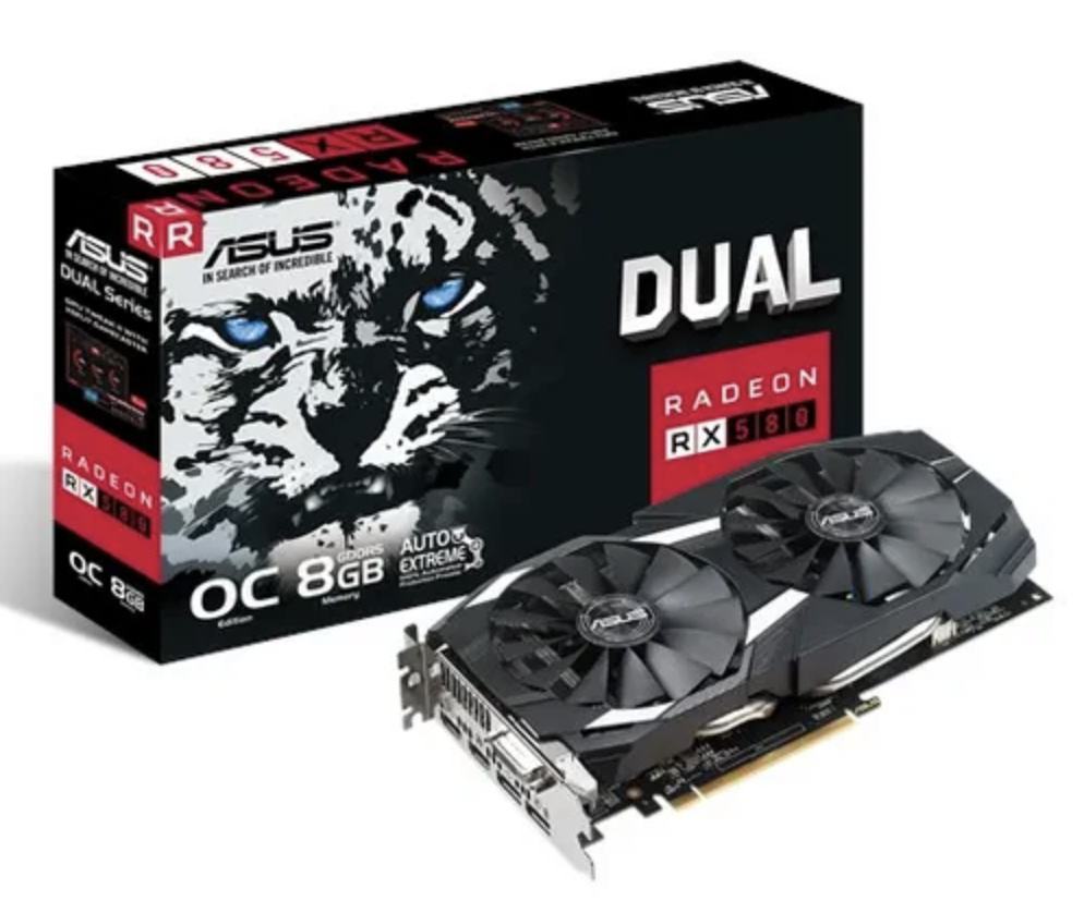 ASUS Dual Radeon RX 580 OC grafična kartica, 8GB GDDR5