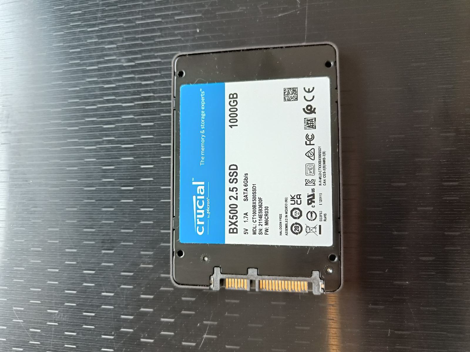 Crucial SSD BX500 2.5 1000GB