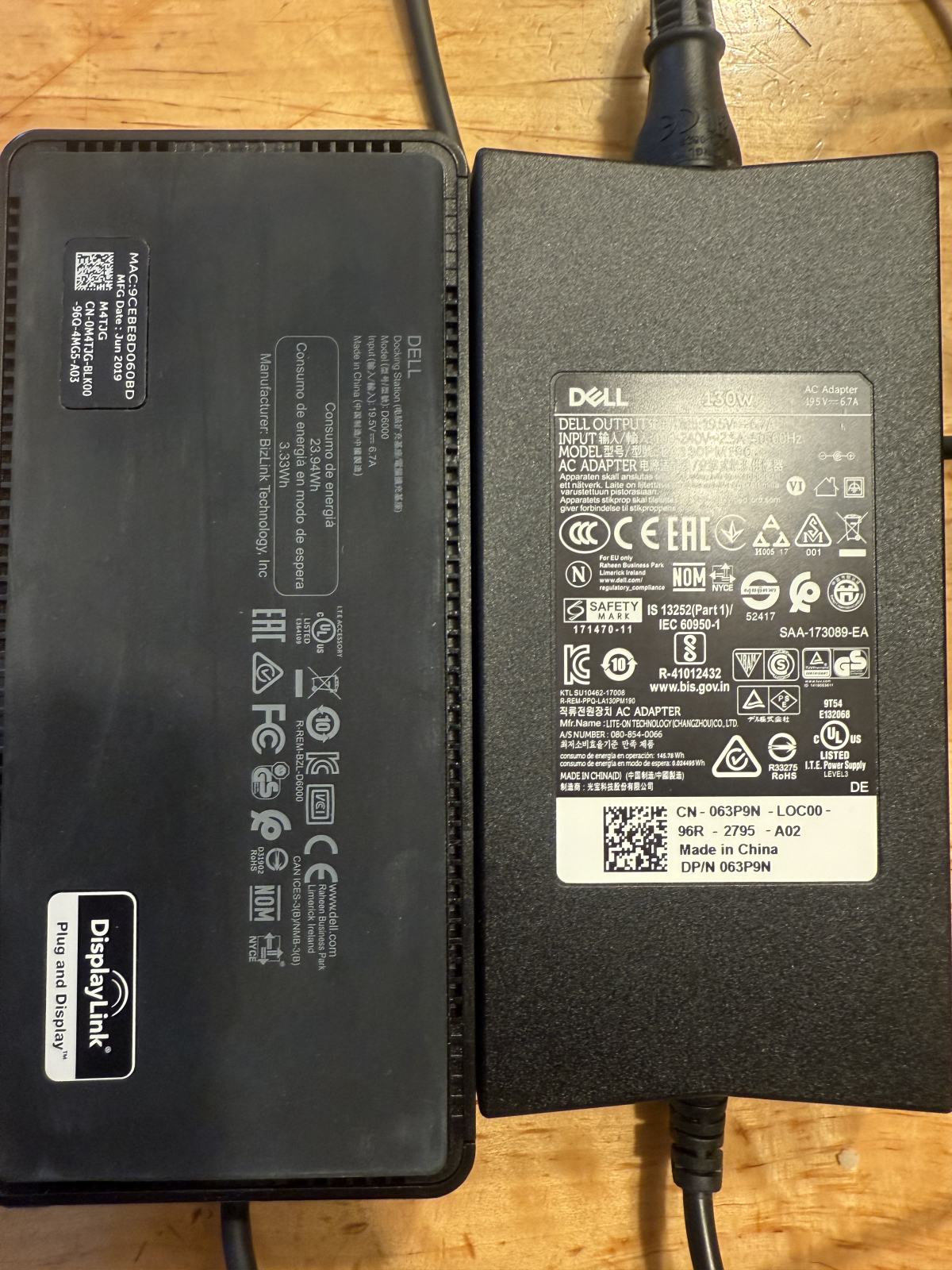 Docking station Dell 6000 komplet z napajalnikom