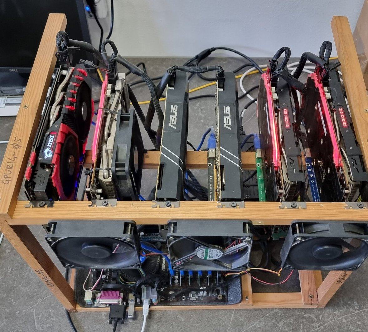 Mining rig Nvidia GTX 1070 1070Ti 160 MHs Ethereum