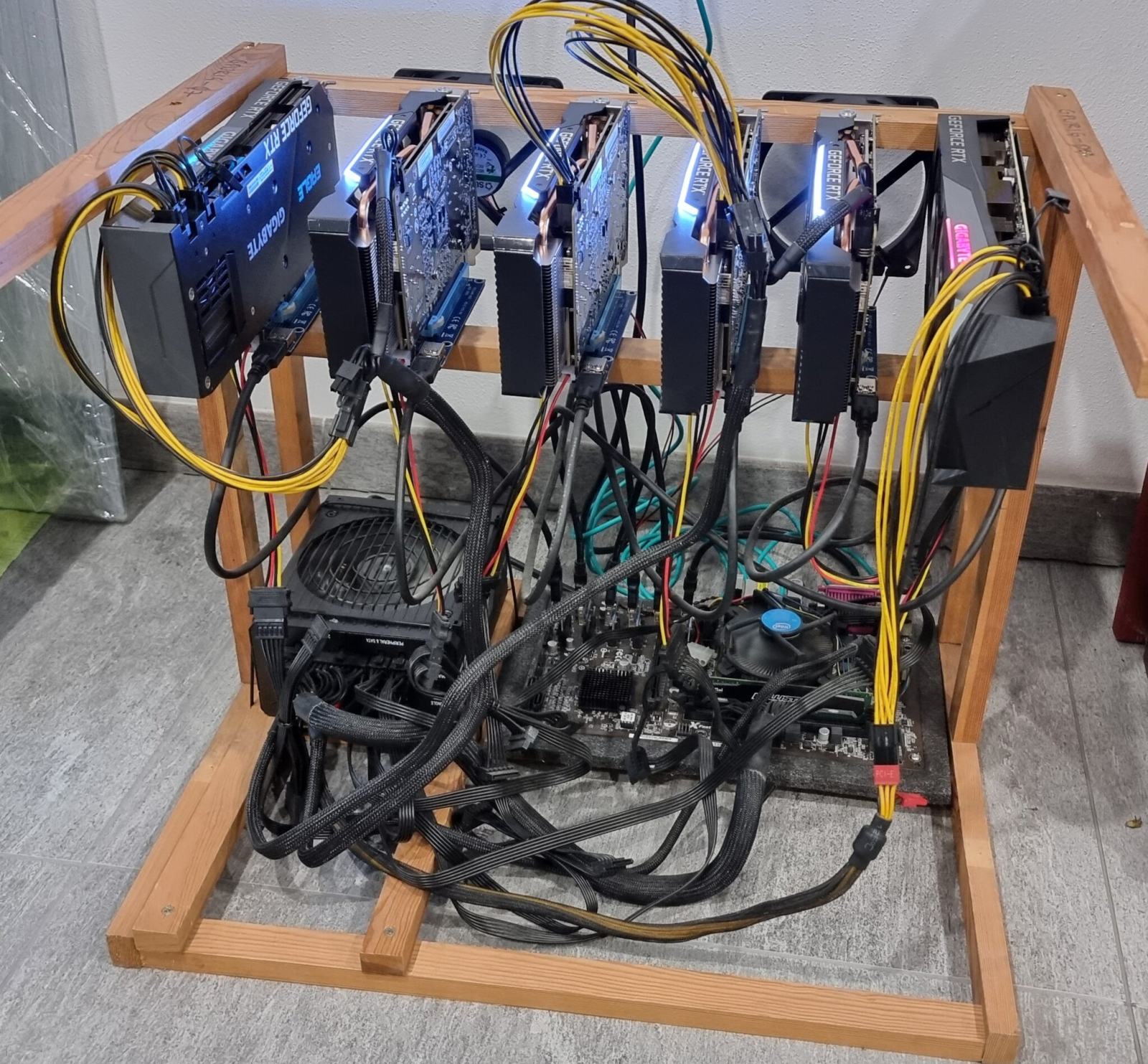 Mining rig Nvidia RTX 2060 3070 250 MHs Ethereum
