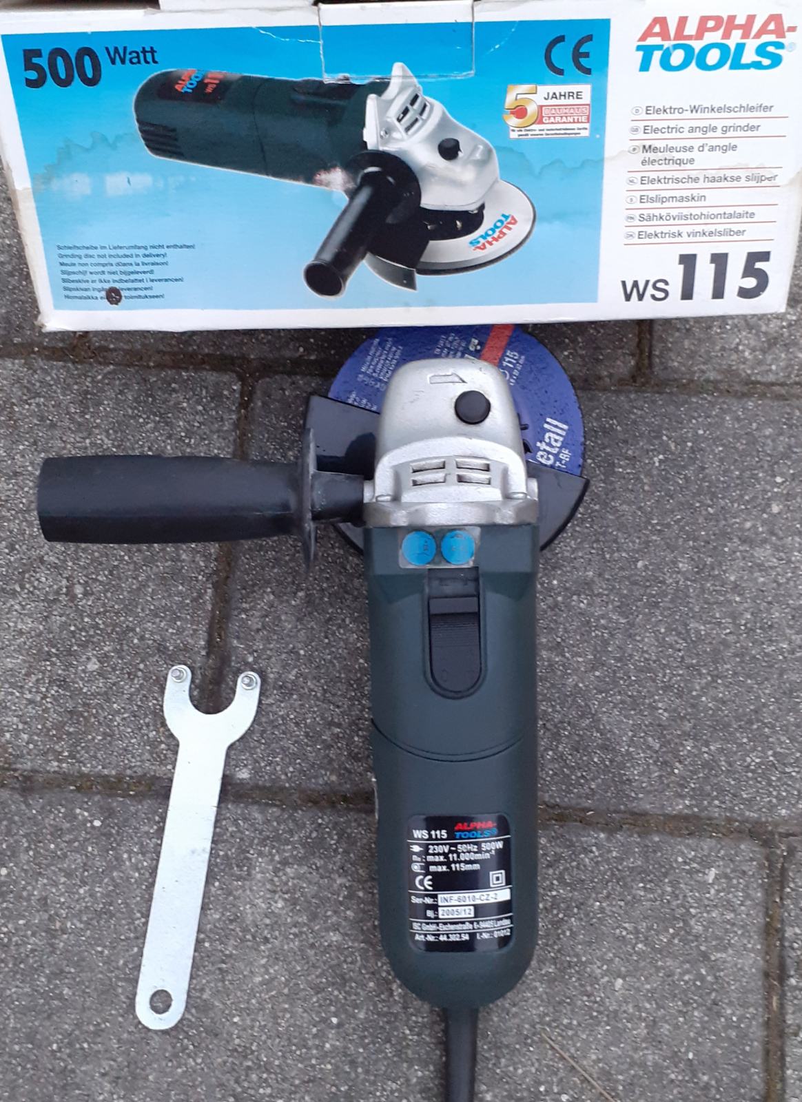 Prodam Kotni brusilnik Alpha-Tools WS 115